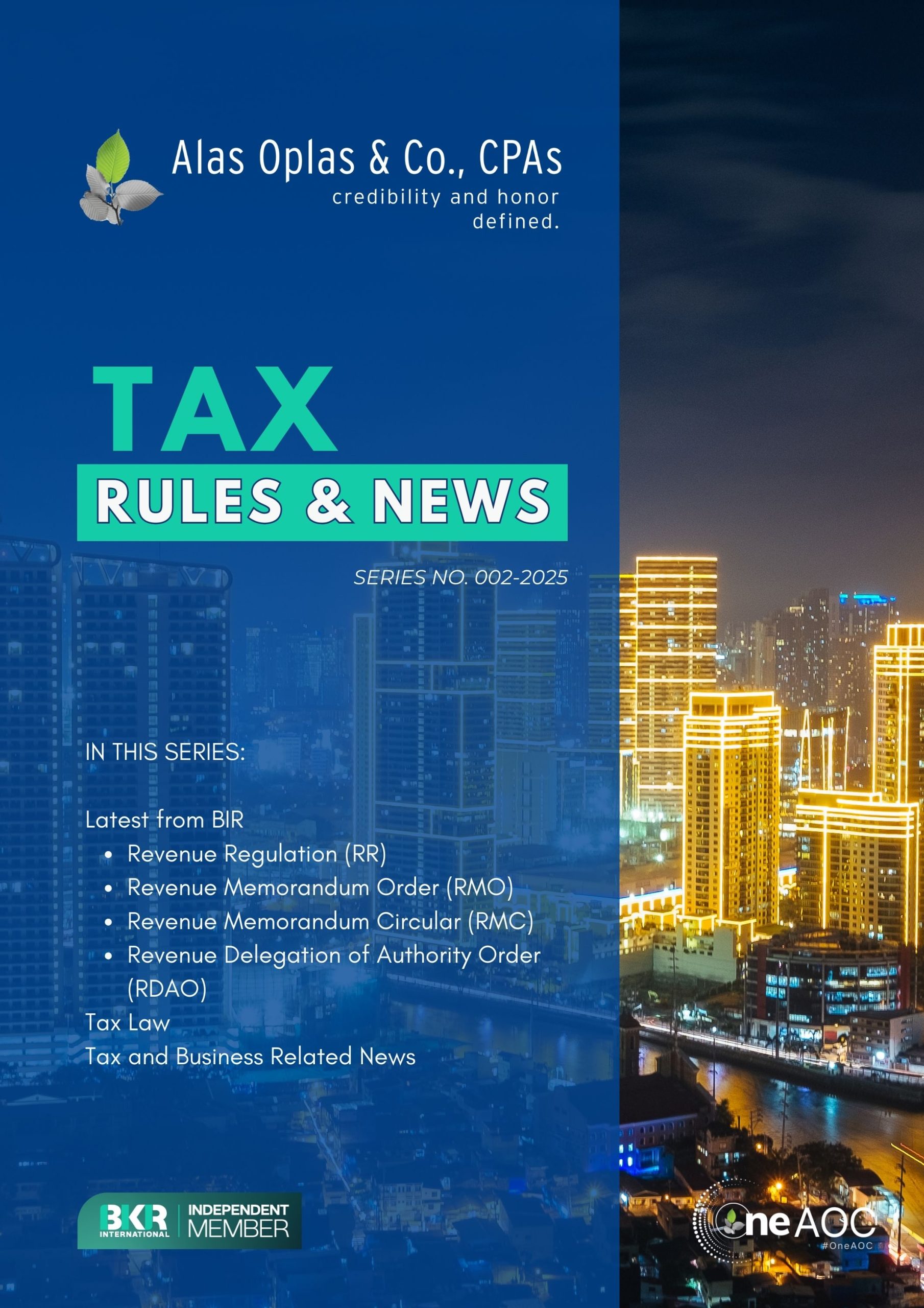 Tax Rules and News 002-2025 - Alas Oplas & Co., CPAs